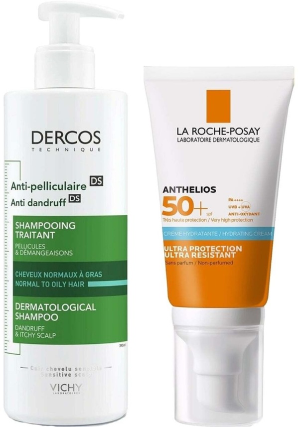La Roche Posay Anthelios Güneş Kremi SPF50+ 50 ML + Vichy Dercos Anti ...
