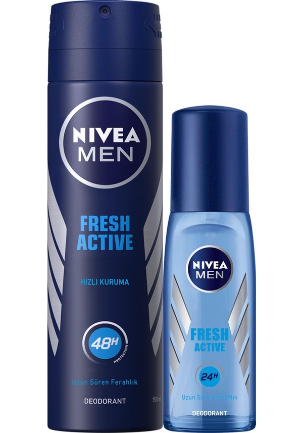 Nivea Pump Fresh Sprey Deodorant 75 ML + Nivea Erkek Sprey Deodorant ...