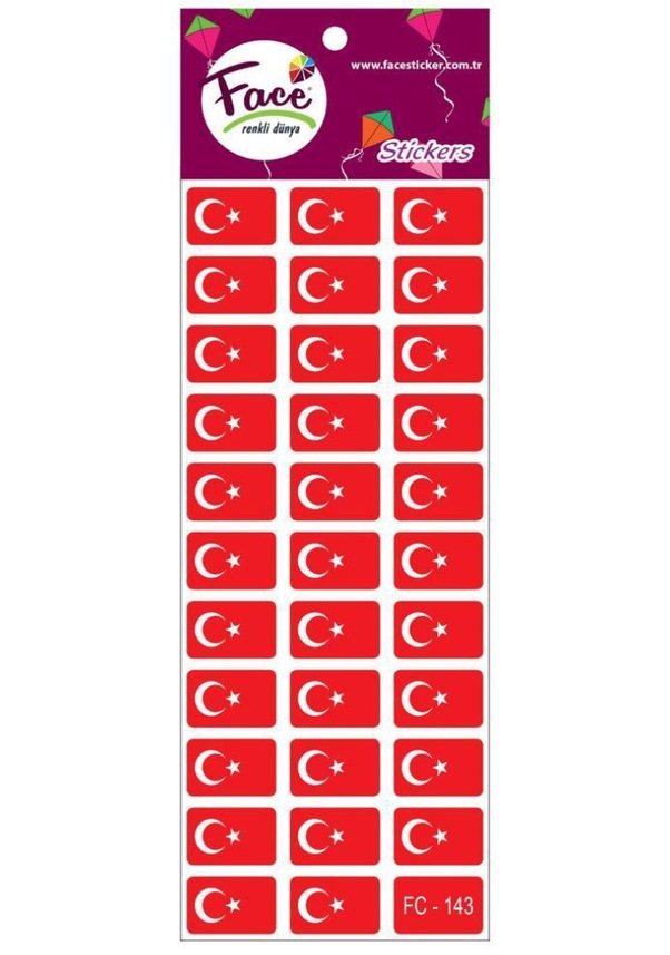 Face Sticker Türk Bayrağı Kabartma 11x15 Mm Fc-143 Fiyatları ve Özellikleri