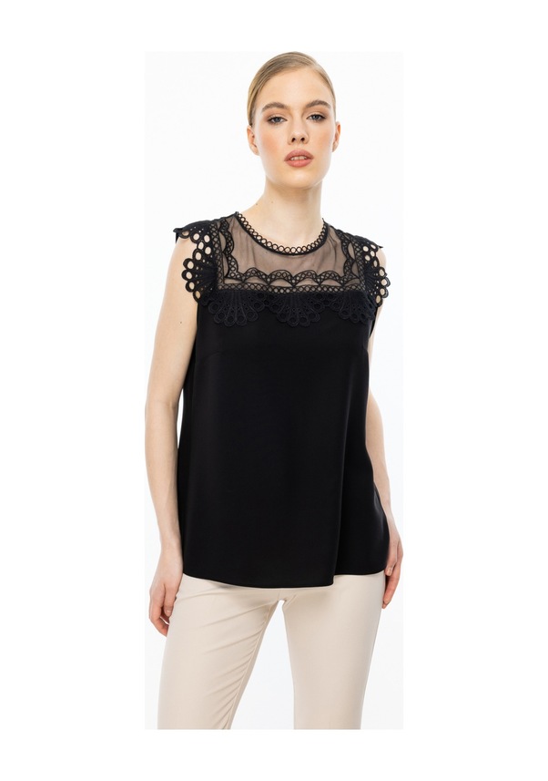 Ekol Kadın Dantel Detaylı Şifon Bluz 3054 Siyah Siyah 42 Fiyatları ve Özellikleri