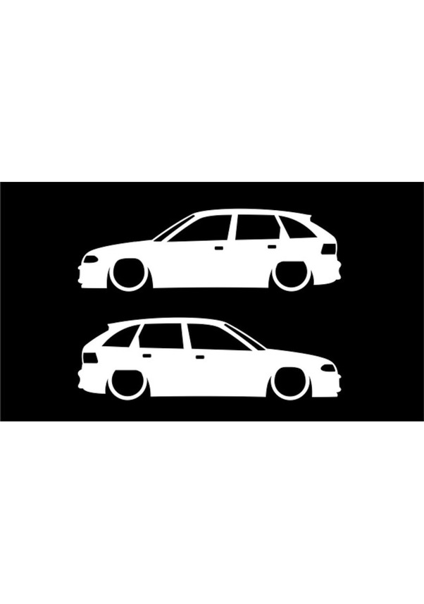 Opel Astra F Hb Basık Kasa Sticker Kelebek Cam Yapıştırması Beyaz Renk ...