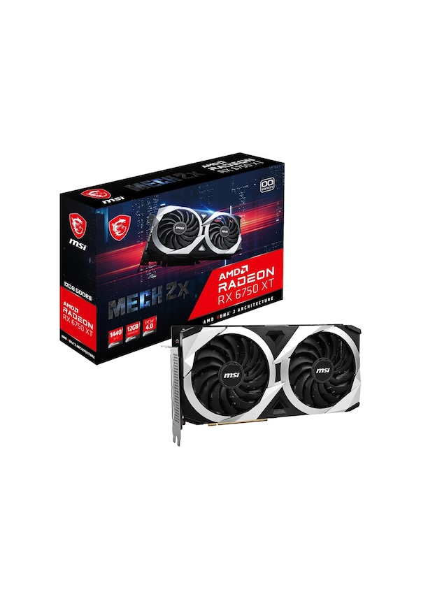 MSI AMD Radeon RX 6750 XT MECH 2X 12G V1 12GB GDDR6 192 Bit Ekran Kartı ...
