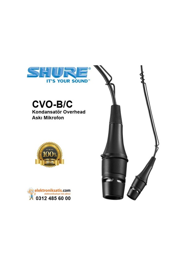 Shure Cvo-B/c Kondansatör Overhead Askı Mikrofon Fiyatları ve Özellikleri