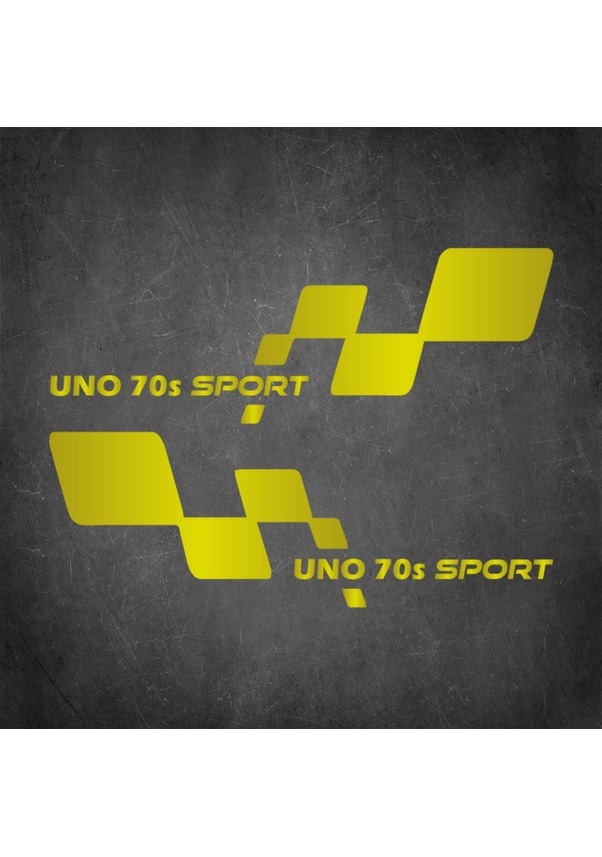 2 Adet Uno 70s Sport Sticker - Uno Sticker - Fiat Sticker - Kapı Altı ...
