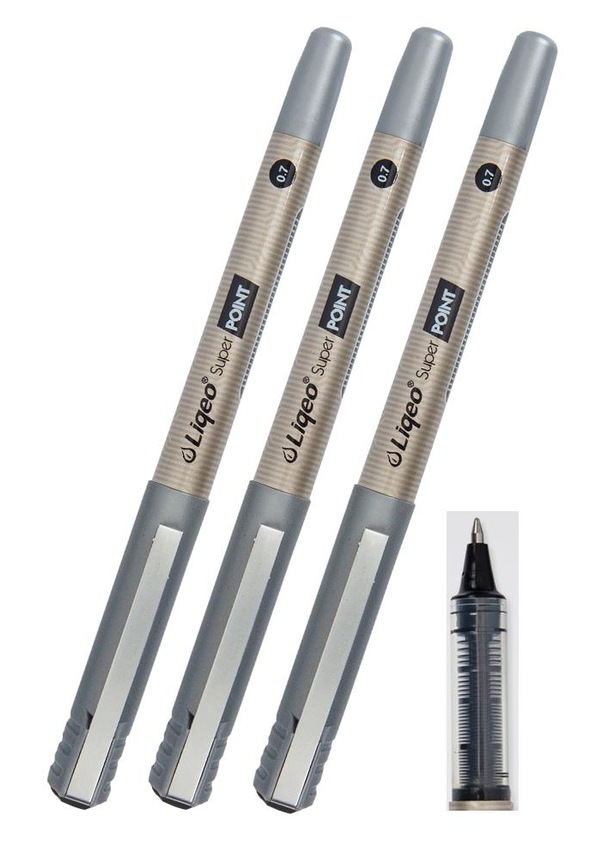 Siyah Pilot Kalem Super Point 0.7 3 Adet Siyah Roller Pilot Kalem 0,7 ...