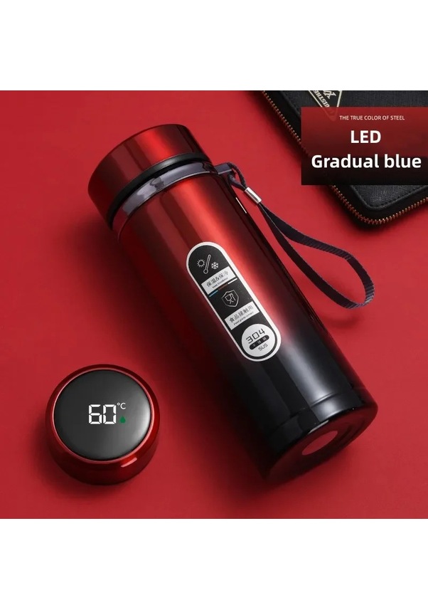 500ml-1liter Paslanmaz Çelik Termos Led Sıcaklık Göstergesi İle Çok ...