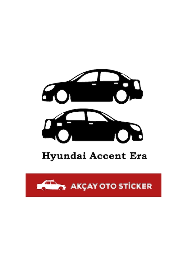 Hyundai Accent Era Sticker Accent Era Gölge Sticker Araba Sticker ...