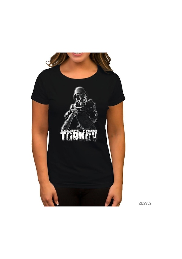 Escape From Tarkov Middle Finger Siyah Kadın Tişört Siyah XS Fiyatları ...