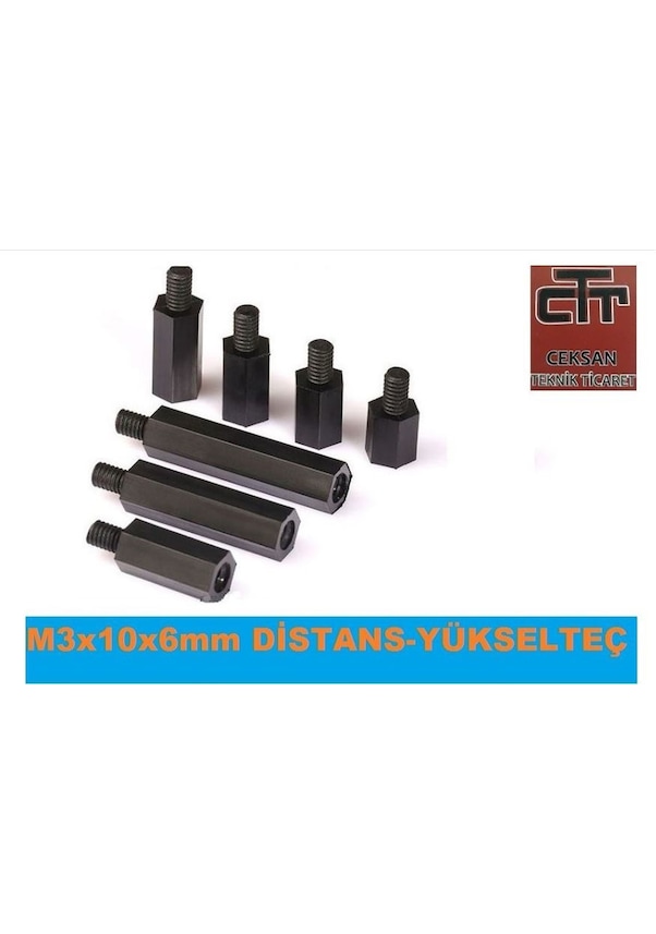M3X10X6 Distans-Standoff Plastik Dişi-Erkek Yükselteç 50 Adet Fiyatları ...