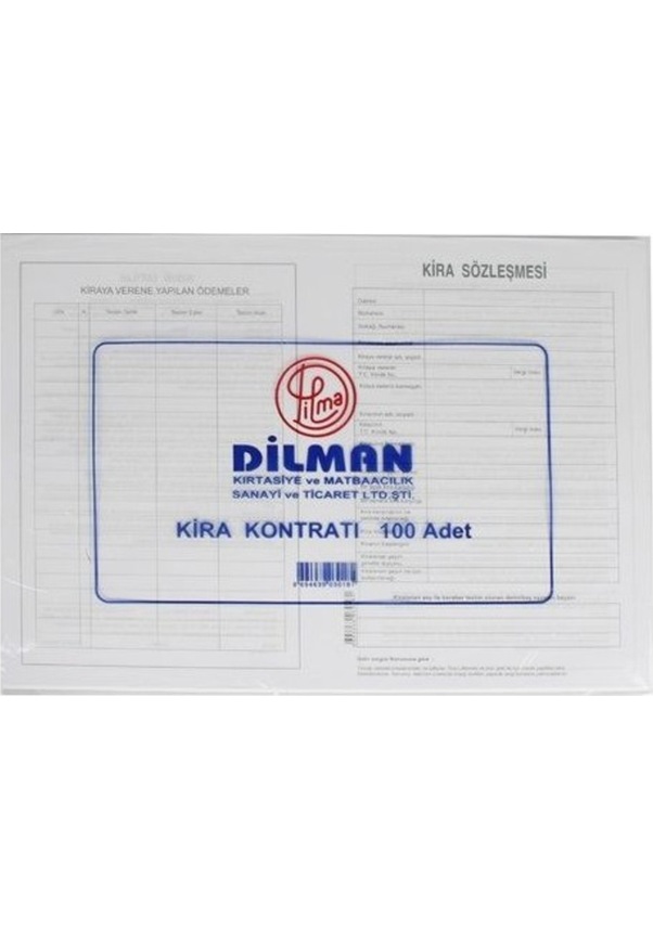 Dilman Kira Kontratı 100'Lü Fiyatları ve Özellikleri