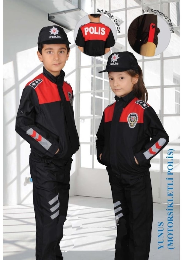 Çocuk Polis Kostümü Yunus Polis Kıyafeti 2-10 Yaş Çocuk Kostüm Kr ...
