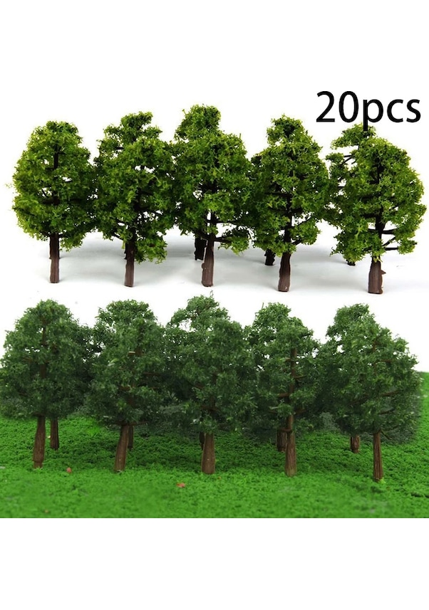 20pcs 7cm Model Trees Micro Landscape Decor Scale Architectural Model ...