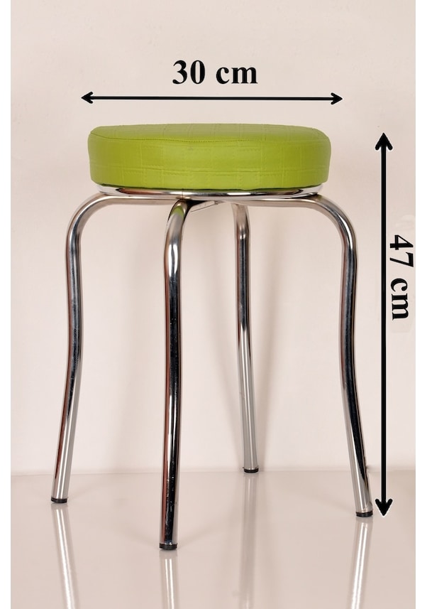 6 Lı Yeşil Mutfak Taburesi Profil Tabure Metal Kalın Tabure Fiyatları ...