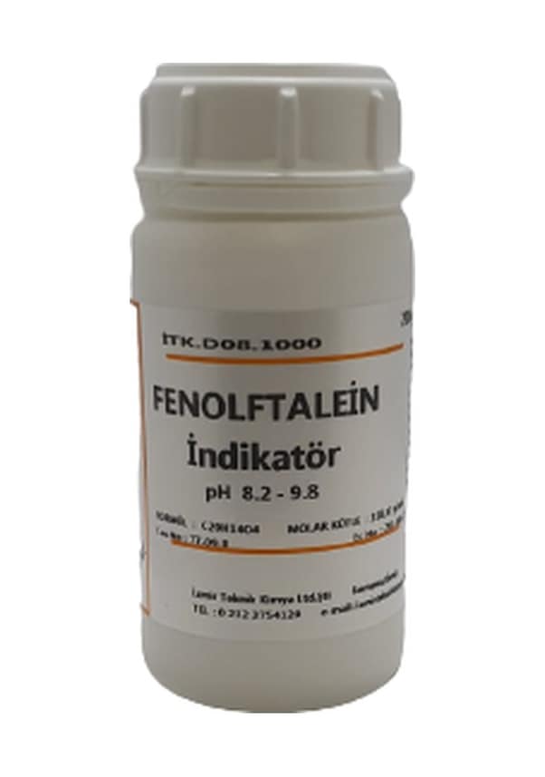 Fenolftalein Toz Indicatör -100 Gram Fiyatları ve Özellikleri