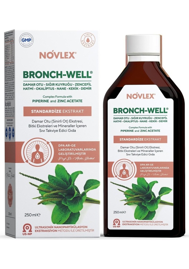 Novlex Bronch-Well Bitki Ekstreleri ve Mineraller İçeren Sıvı Takviye ...