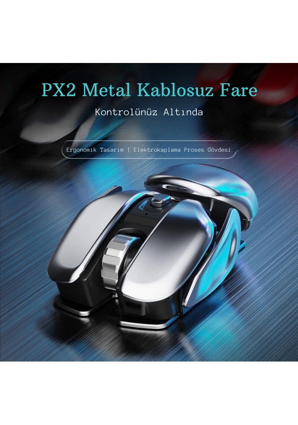 Monozone Mekanik Metal Mouse Kablosuz Böcek Tasarım 1600 DPI Mouse Gri ...