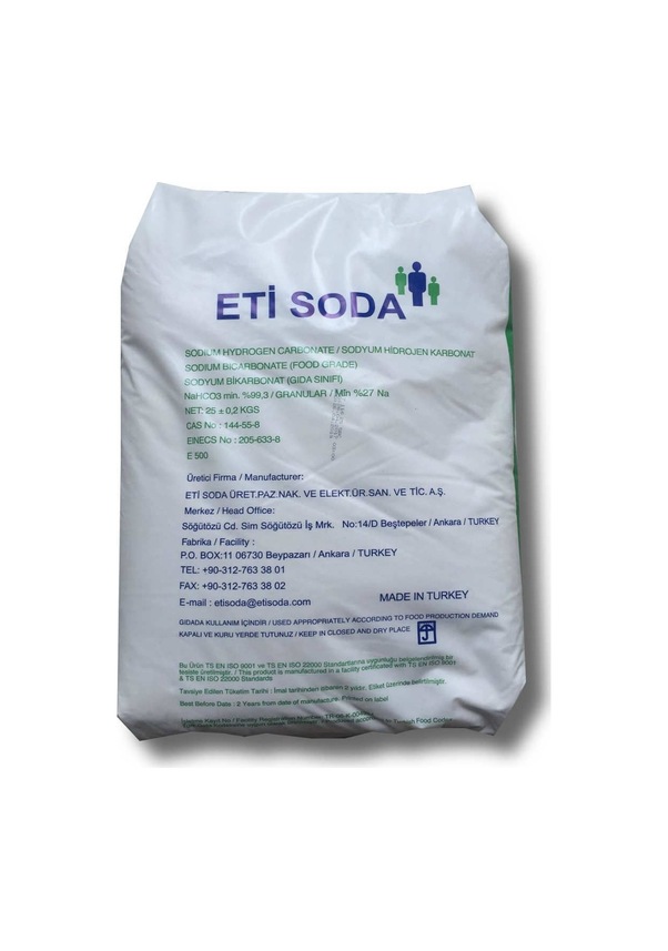 Eti Soda Sodyum Bikarbonat 25 KG Fiyatları ve Özellikleri