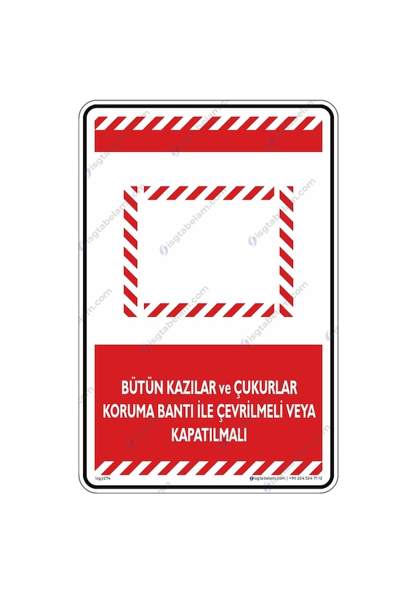 Bütün Kazı,Çukurlar Koruma Bandı Ile Çevrilmeli Veya Kapatılmalı 25 x ...