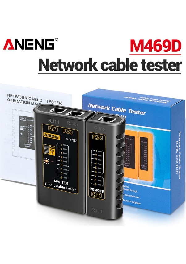 Green-m469d Kablo Lan Test Cihazı Ağ Kablosu Test Cihazı Rj45 Rj11 Rj12 ...