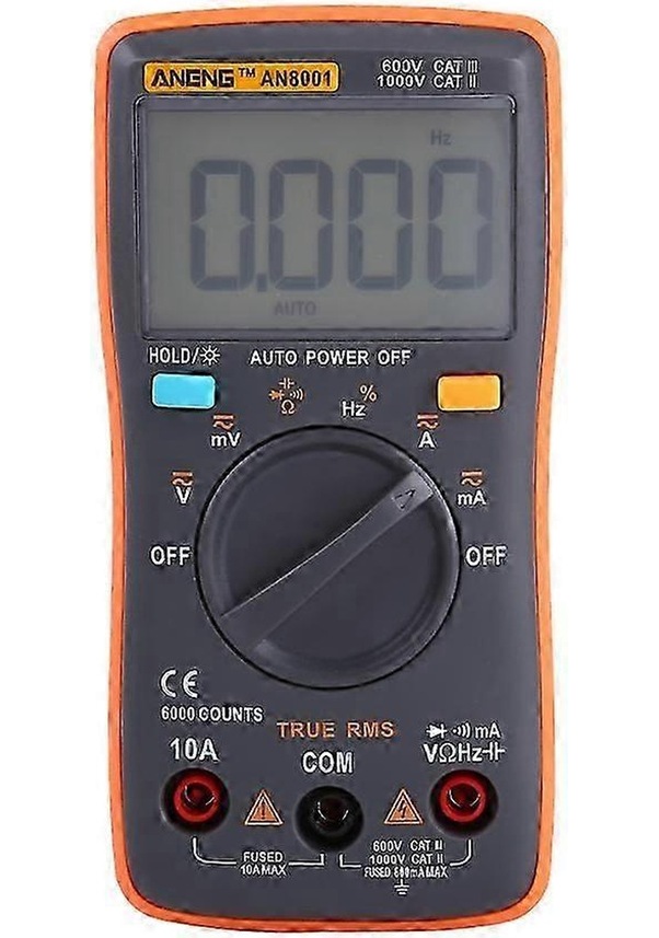 Taşınabilir Dijital Multimetre Ac/dc Ampermetre Voltmetre Ohm Metre 6000 Sayım Arka Aydınlatma ...