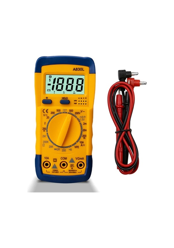A830l Sarı Mavi-a830l 830b Lcd Dijital Multimetre Ac Dc Voltaj Diyot ...