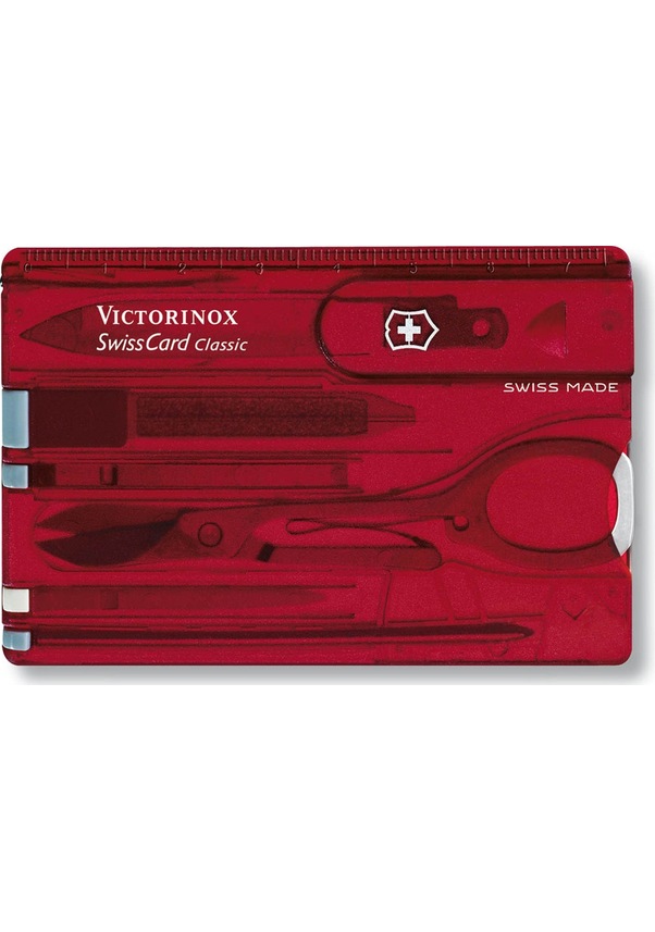 Victorinox 0.7100.TB1 SwissCard Classic (Blisterli) Kırmızı Fiyatları ve Özellikleri