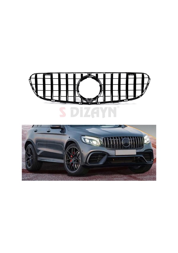 S-dizayn Mercedes Glc X253 Ön Panjur Parlak Siyah Piano Black Gtr Model ...