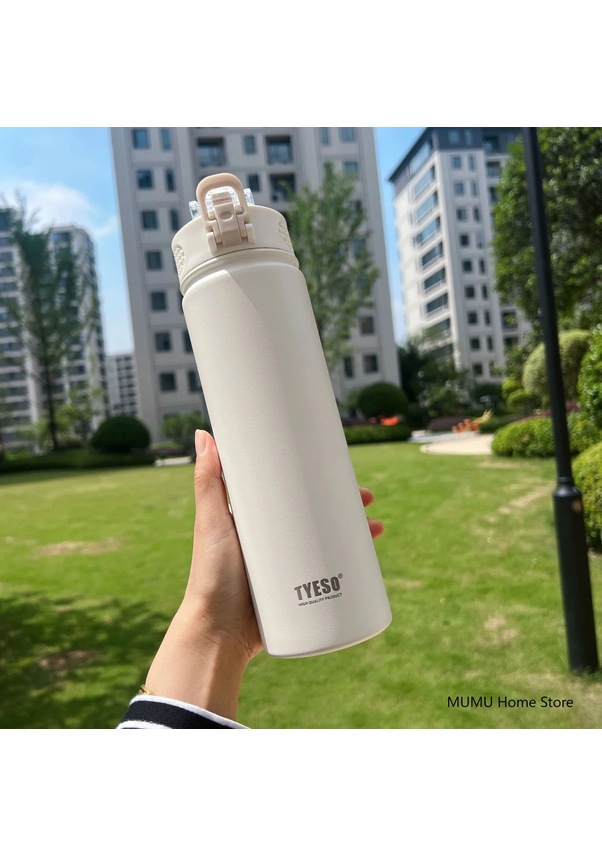 Tyeso 600ml Termos Pipetli Şişe Paslanmaz Çelik Araba Termos Beyaz ...