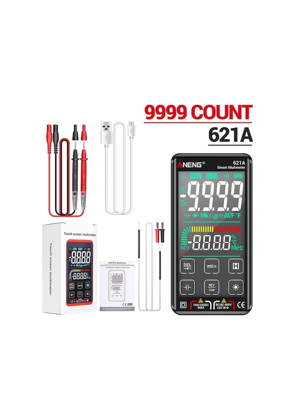 Aneng 621a Dijital Multimetre Akıllı 9999 Otomatik Aralık Ncv Metre ...