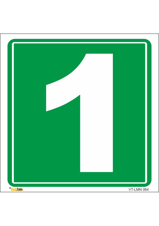 1 RAKAM PİKTOGRAMI 15 x 21 CM Sticker Fiyatları ve Özellikleri