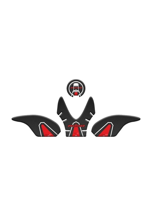 Rks R 250 Motosiklet Tank Pad Sticker Etiket Kırmızı Beyaz Çizgili ...