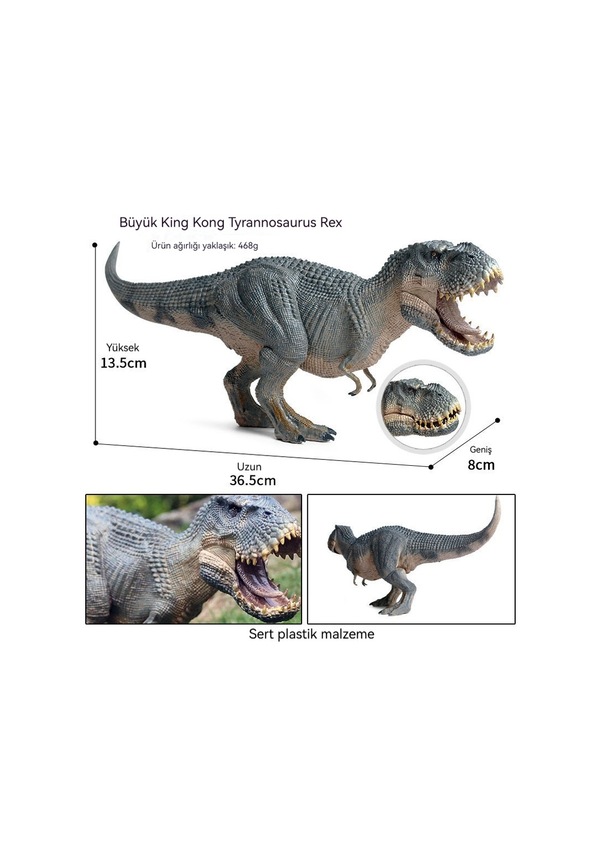 Optilink13.5cmxgl Büyük King Kong Tyrannosaurus Rex Model Oyuncak ...
