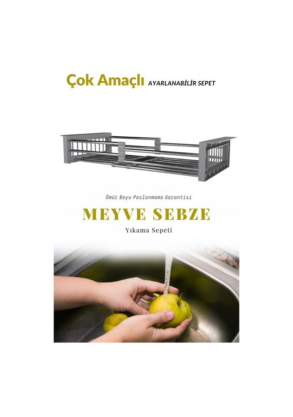 Mutfak Düzenleyici Organizatör Bulaşık Kurutma Selesi Meyve Sebze ...