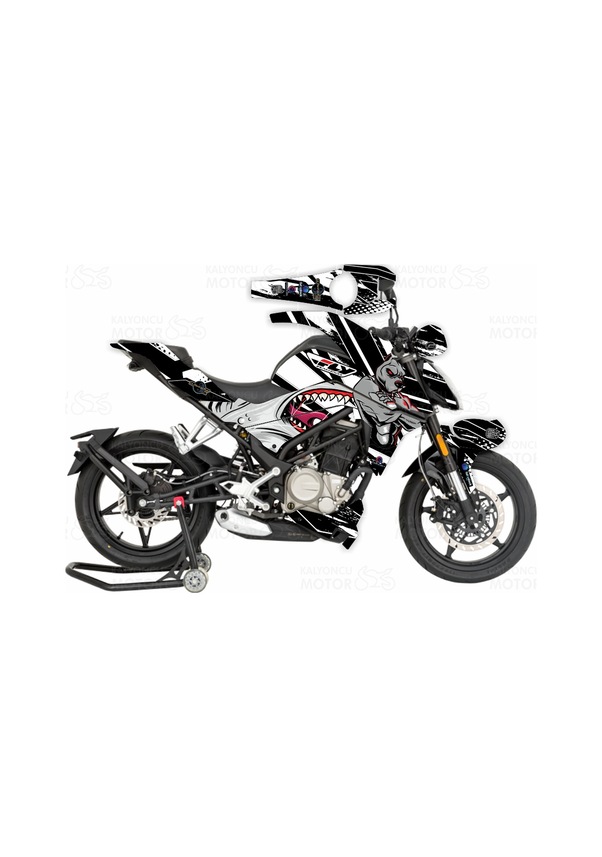 Cf Moto Nk 250 Sticker Set Shark & Dog Design Siyah Fiyatları ve ...