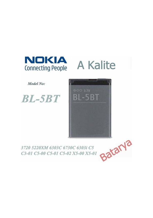 Senalstore Nokia Bl-5bt Batarya 3720 5220xm 6303c 6730c 6303ı C3-01 ...