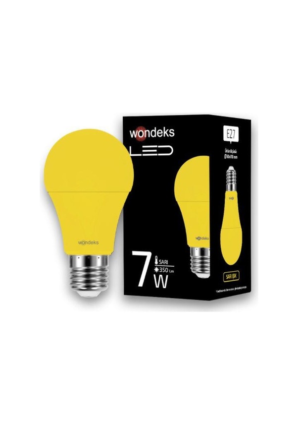 Led Ampul E27 220V 7W 350Lm Sarı - Amber Wondeks Fiyatları ve Özellikleri