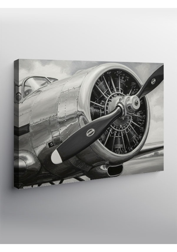 Kanvas Tablo Uçağın Motor Detayı 50 x 70 Fiyatları ve Özellikleri