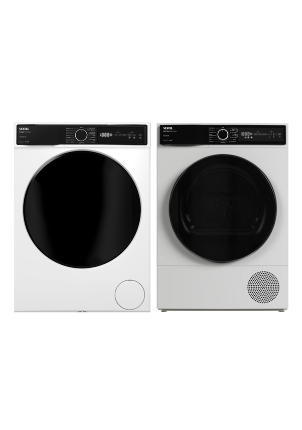 Vestel CMI 128342 WIFI 12 Kg Çamaşır + KM 127202 WIFI 12 Kg Kurutma ...