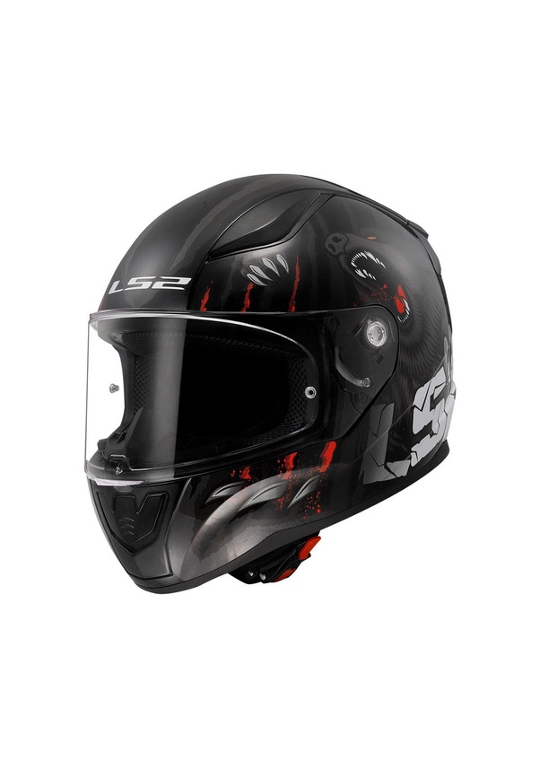 Ls2 Rapid 2 Clawn Full Face Motosiklet Kaskı Gri - Kırmızı - Siyah 3XL ...