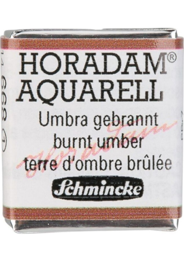 Schmincke Horadam Aquarell Artist Sulu Boya Burnt Umber Yarım Tablet ...