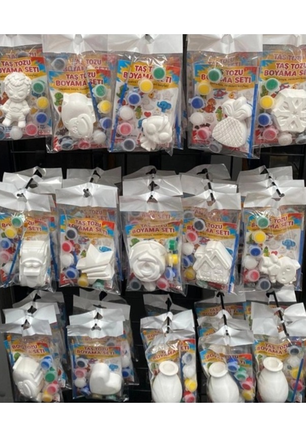 Taş Tozu Figür Taş Boyama Seti Karışık - 3 Adet Fiyatları ve Özellikleri