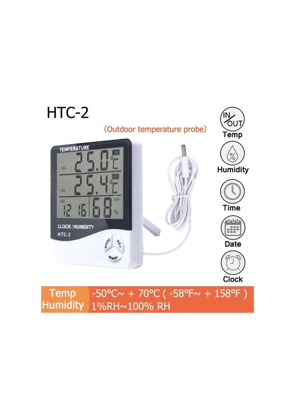 Htc-2-lcd Elektronik Dijital Sıcaklık Nem Ölçer Termometre Higrometre ...