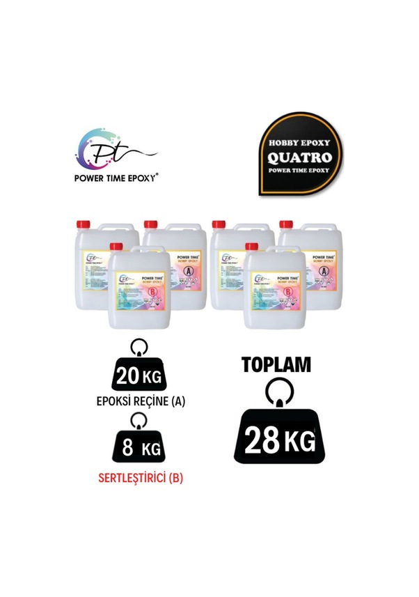 28 Kg Hobby Epoxy Quatro/ Kalın Döküm Şeffaf Epoksi Reçine Fiyatları ve ...