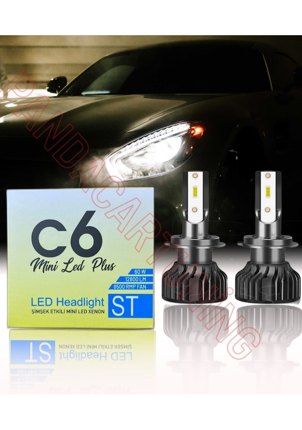 H7 Led Xenon Far Sis Ampulu C6 Slim Led Şimşek Etkili Pandacartuning Fiyatları ve Özellikleri