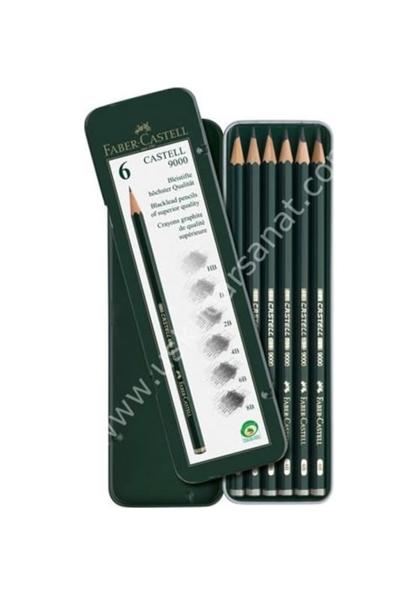 Faber Castell 9000 Dereceli Metal Kutu - Hb-B-2B-4B-6B-8B- Fiyatları ve ...