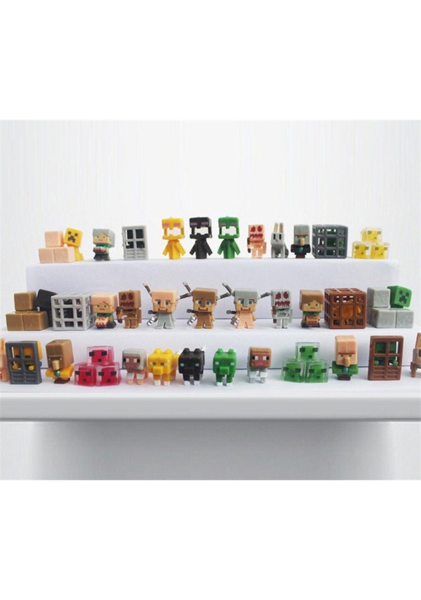 36 Adet/grup Çocuk Oyuncakları Minecraft Karakterler Mini Aksiyon ...