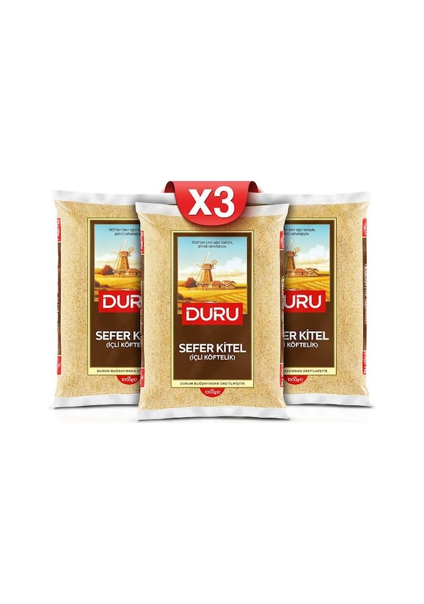 Duru 3'lü Sefer Kitel Bulgur İçli Köftelik 1 Kg Fiyatları ve Özellikleri