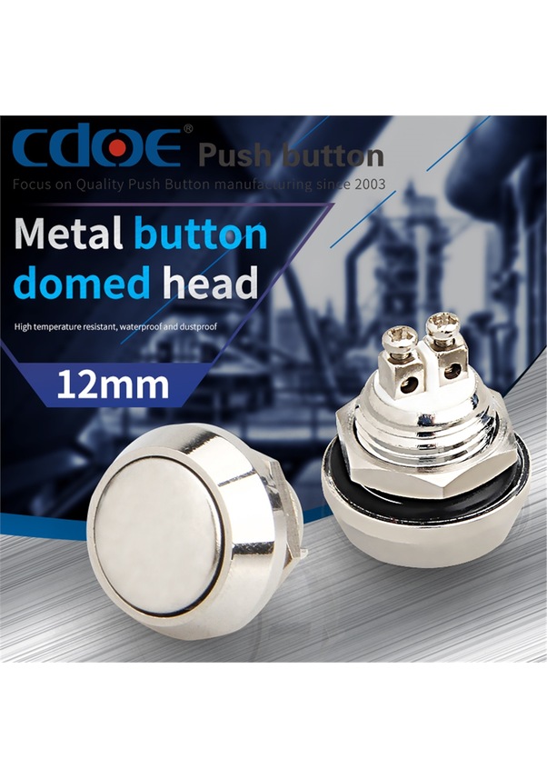 12Mm Metal Buton Paslanmaz/Çelik Ip65 3A 250Vac 2P 1No Fiyatları ve ...