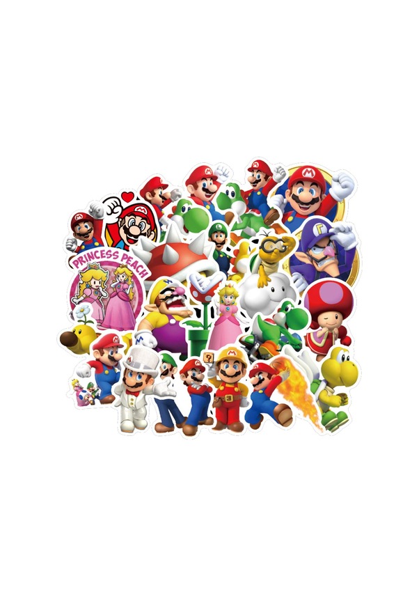 100 Adet Çizgi Film Karakteri Süper Mario Çıkartmalar Diy Dekorasyon ...