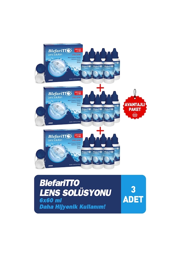 Blefaritto Lens Solüsyonu 6x60 Ml 3 Adet Fiyatları ve Özellikleri